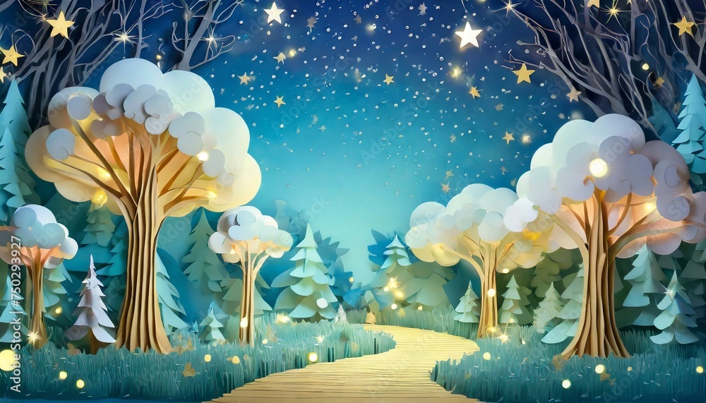 Enchanted Forest- Craft a tale of a paper cut cloud forest that seems ...