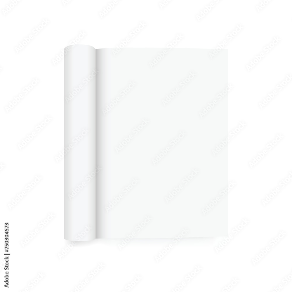 Blank flying cover of magazine, book, booklet, brochure mock up. Vector ...