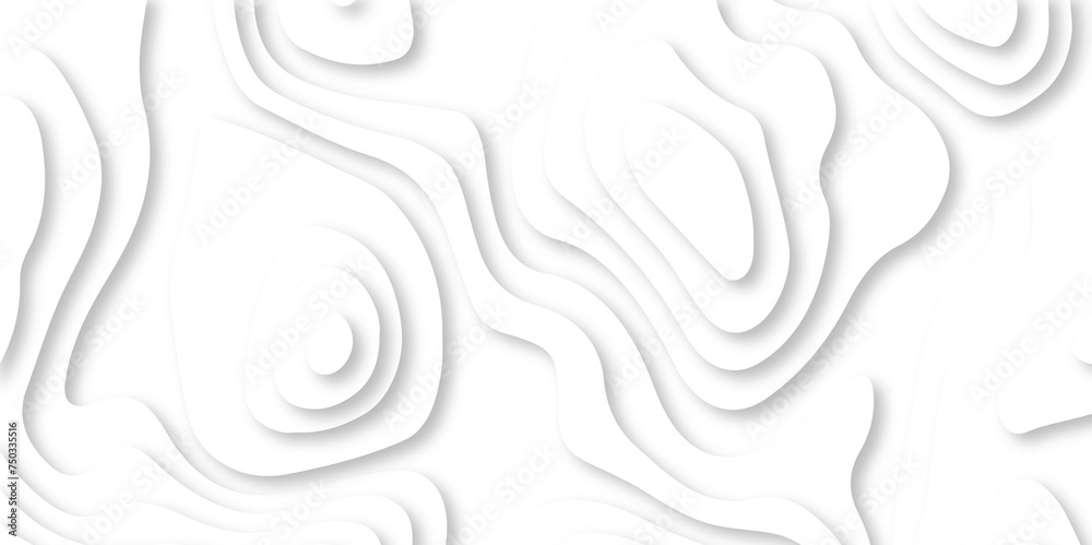 Vector white geometric 3d papercut wave carve line element. white wave ...