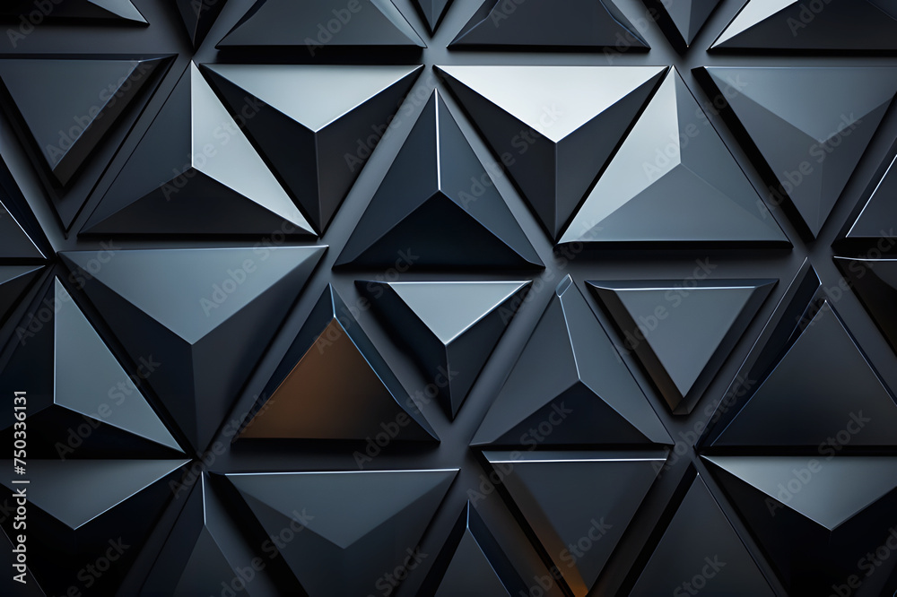Polygons or triangle plastic black. Abstract background texture ...