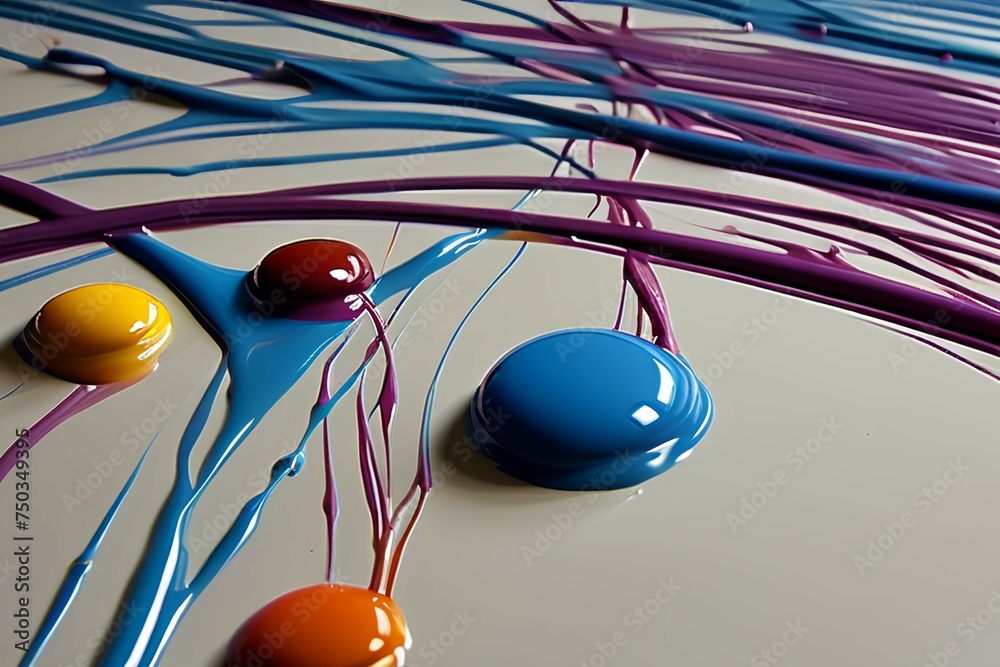 A wallpaper background painting image showing abstract art of colorful ...