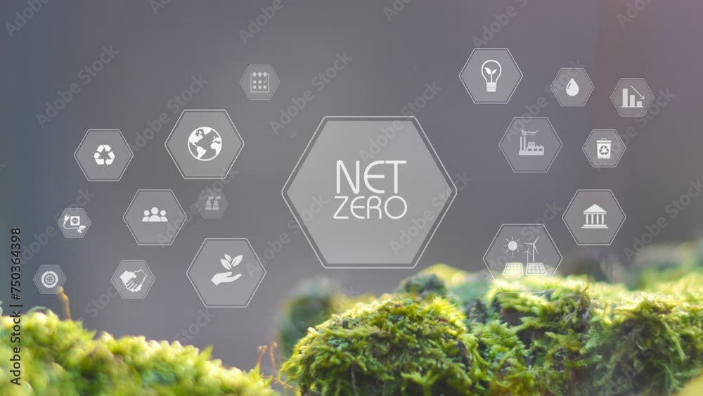 Net zero , carbon neutral concept. Net zero greenhouse gas emissions ...