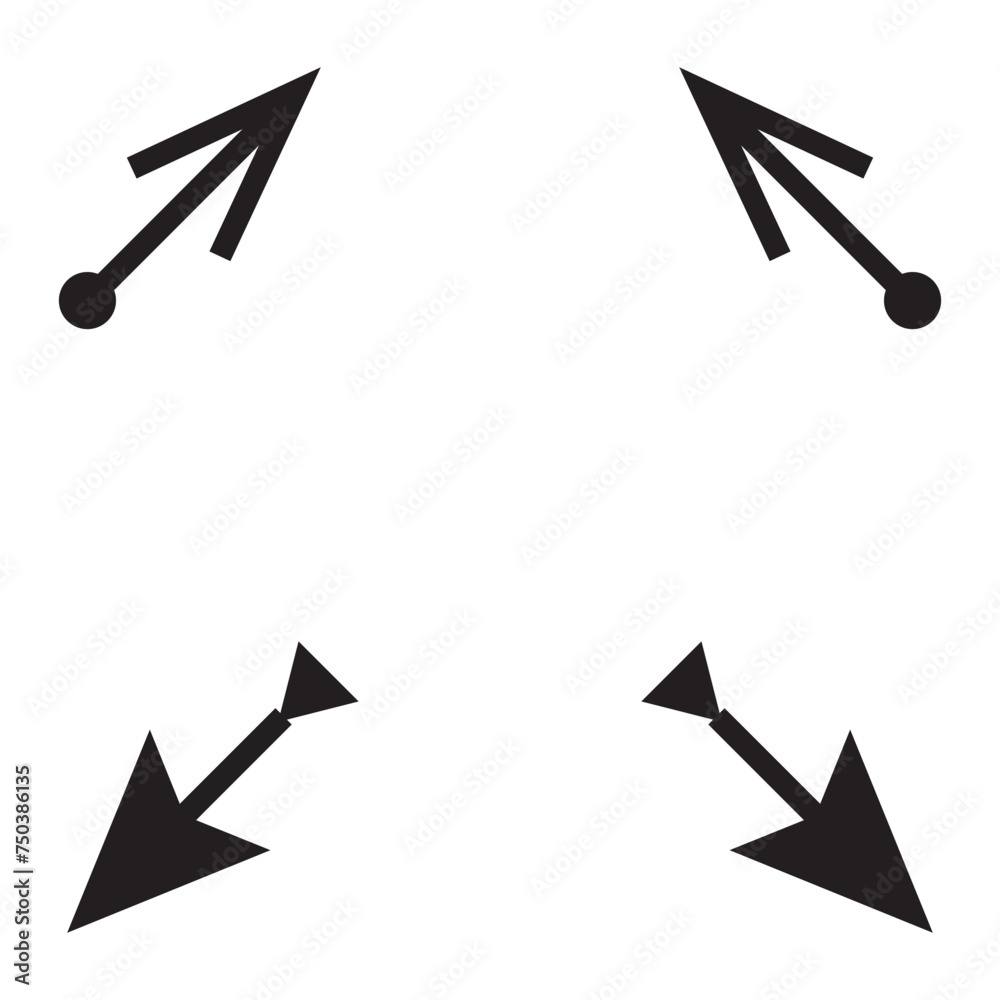 Vecteur Stock Maximize, Minimize, Scale Icon Logo Illustration Vector ...