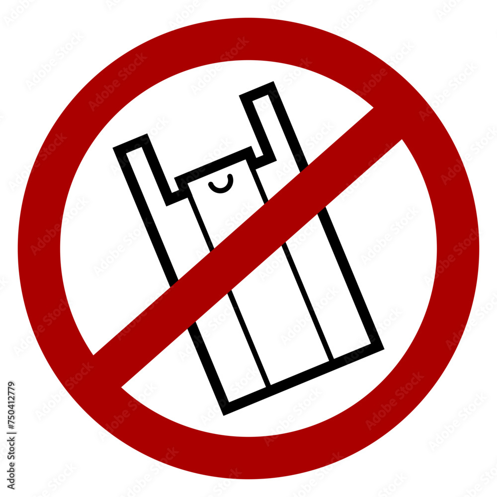 No single-use plastic bag Stock Vector | Adobe Stock