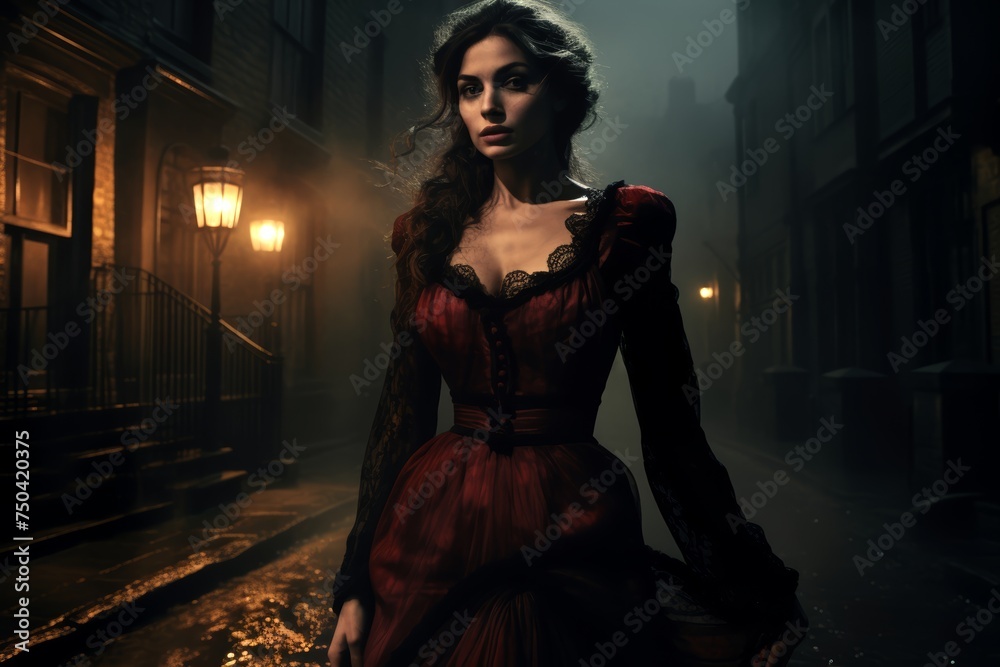 A woman vampire with regal poise and an air of melancholy, of British ...
