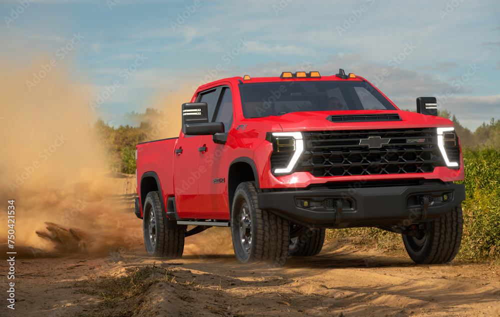 Chevrolet Silverado HD ZR2 Bison-hardcore off-road truck Stock Photo ...