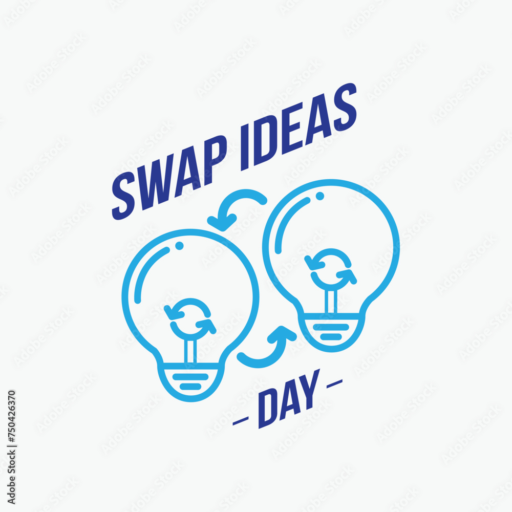 swap ideas day vector illustration. swap ideas day themes design ...