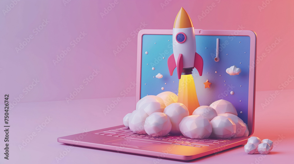 Start up concept. Sucessful start of project. Development concept ...