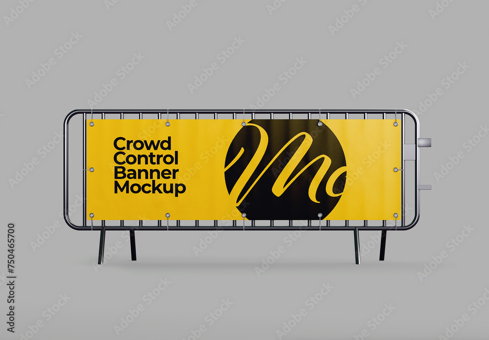 Crowd Control Banner Mockup Stock Template | Adobe Stock