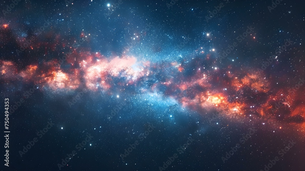 Stunning celestial display in May glowing galaxy in night sky. Concept ...