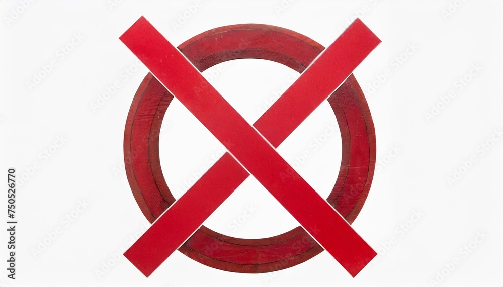 forbidden prohibited circle with crossed red line in the middle sign ...