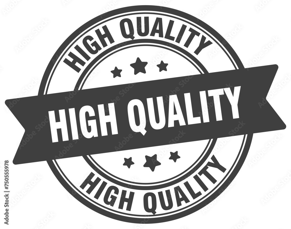 high quality stamp. high quality label on transparent background. round ...