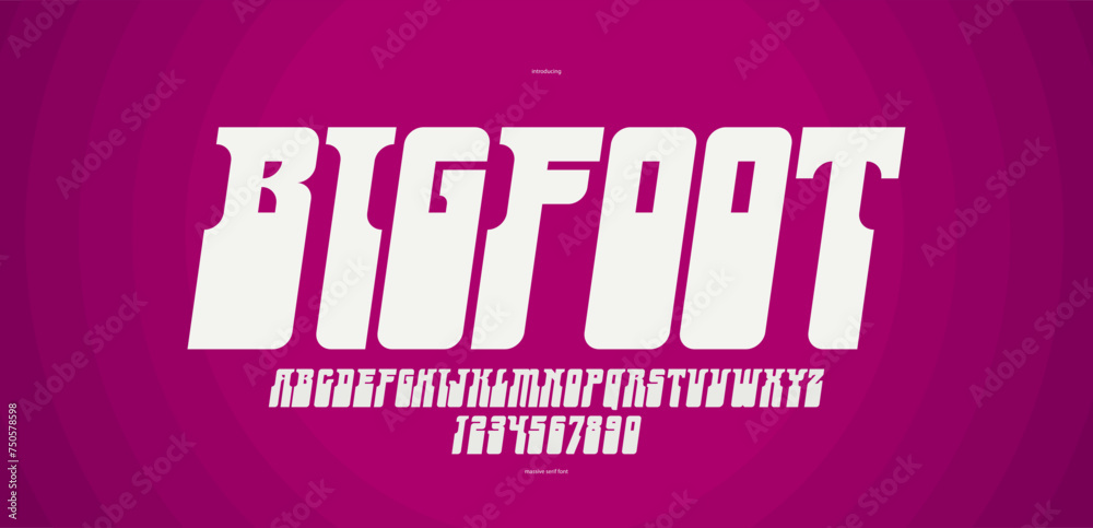 Bold and strong vector geometric font for logos and emblems, display ...