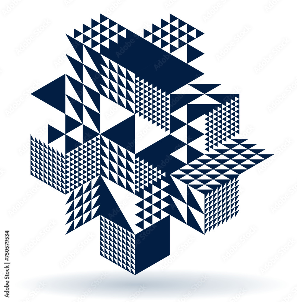 Isometric 3D cubes vector abstract background, geometric abstraction ...