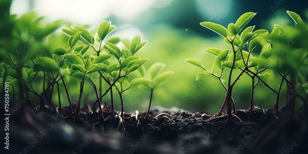 Lush plant roots signify hidden strength and resilience supporting ...