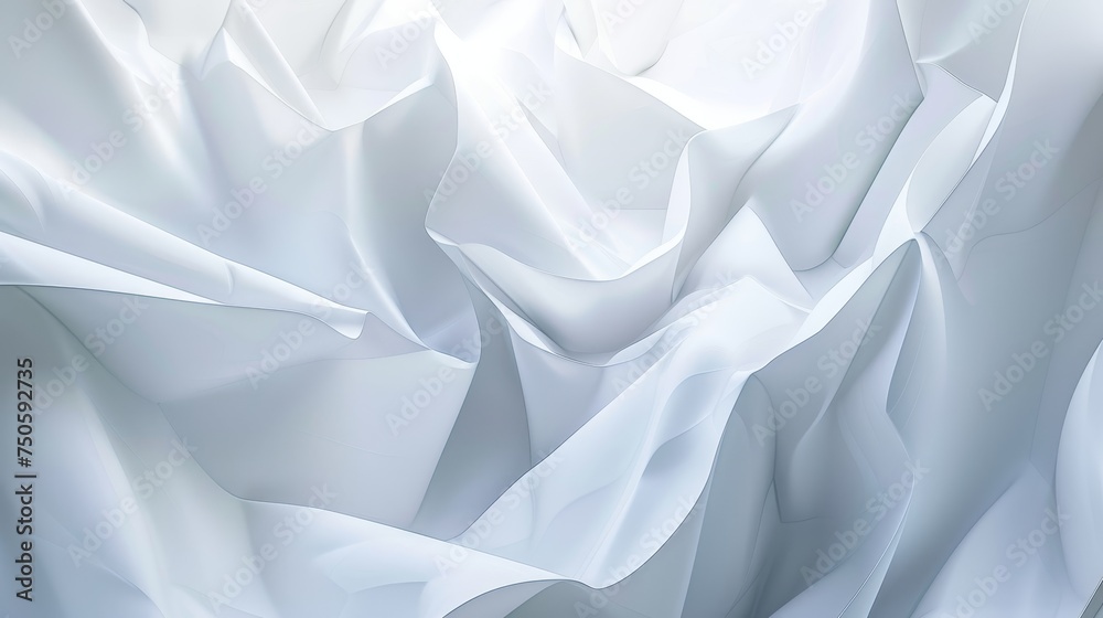 Clean white minimalist background with abstract geometric shapes and ...