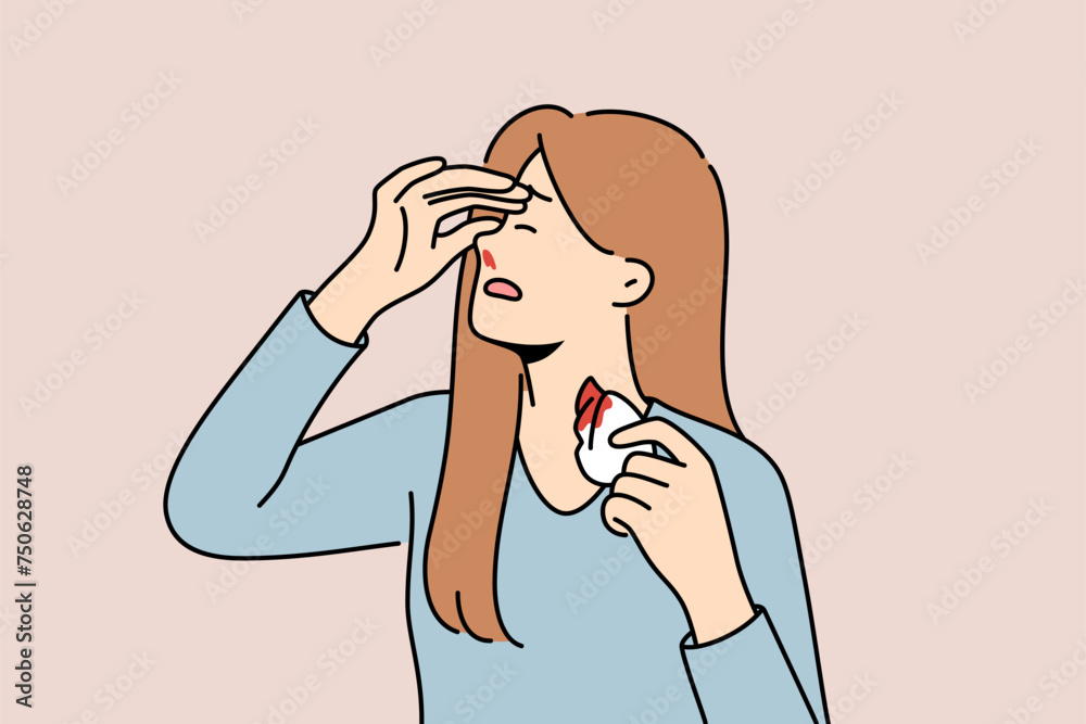 Woman nosebleed is caused by high blood pressure or magnetic storms ...