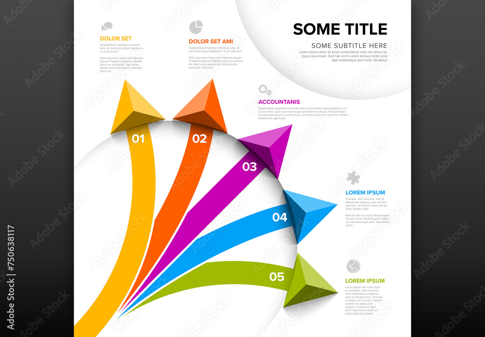Diagonal Infographics template with various diversity options and big ...