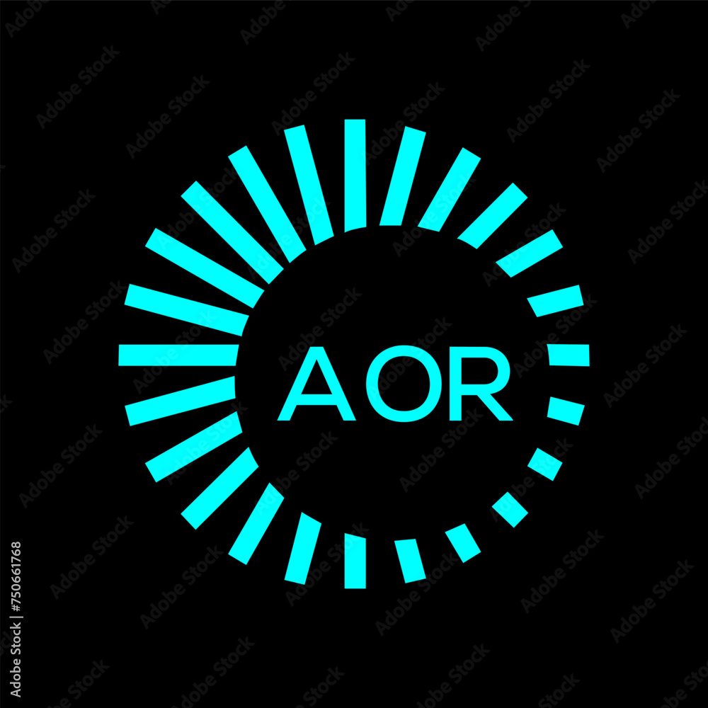 AOR logo design template vector. AOR Business abstract connection ...