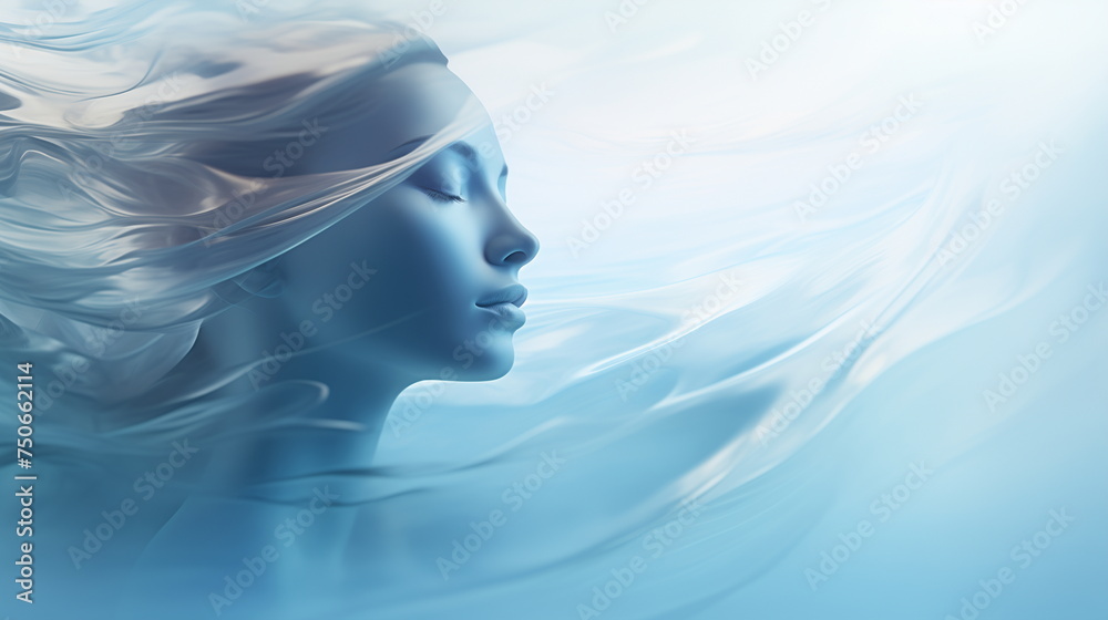 Tranquil State of Mind background. Abstract representation of a ...