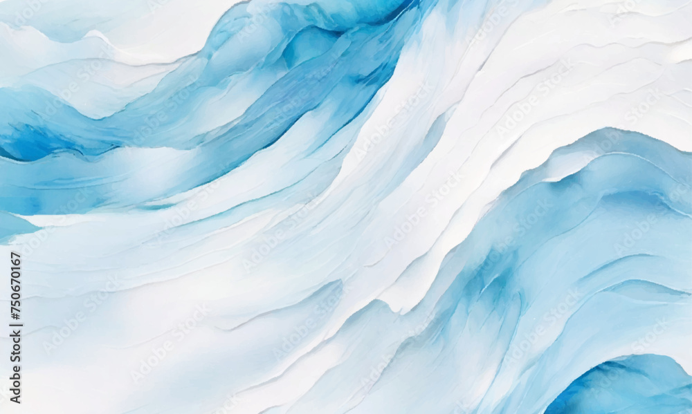Vector ocean watercolor soft blue and white wavey curve line background ...