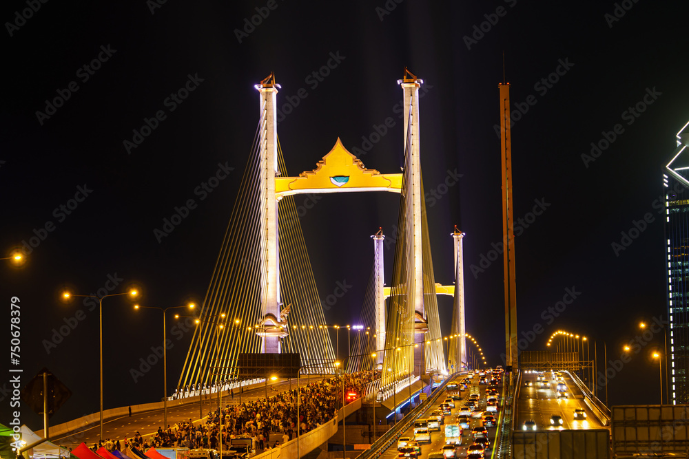 Expressway road traffic an important infrastructure in Thailand, The ...