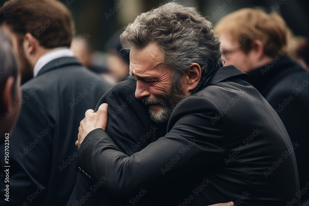 Death and funeral family mourning sad and depressed family generative ...