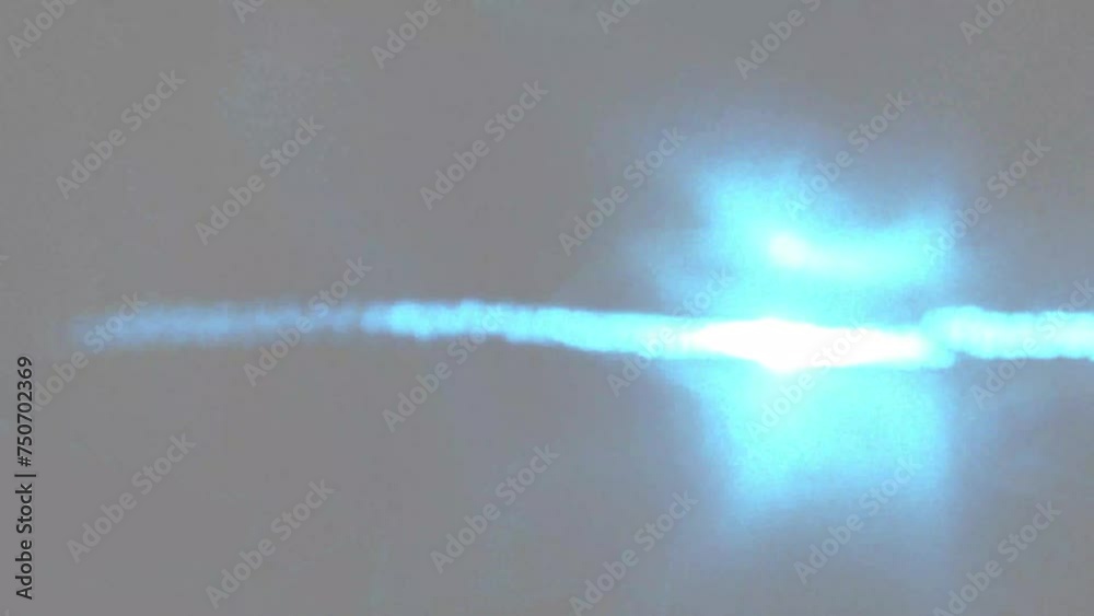 Blue Light Leaks Lens Whacking or Freelensing on Black Background. You ...