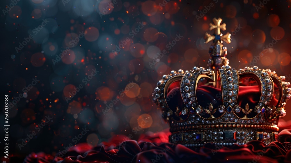Crown, royal background with a lot of empty copy space Stock ...