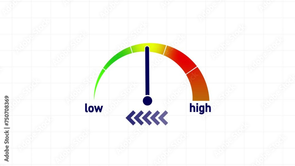 Speedometer icon animation 4k video on white background. speed Meter ...