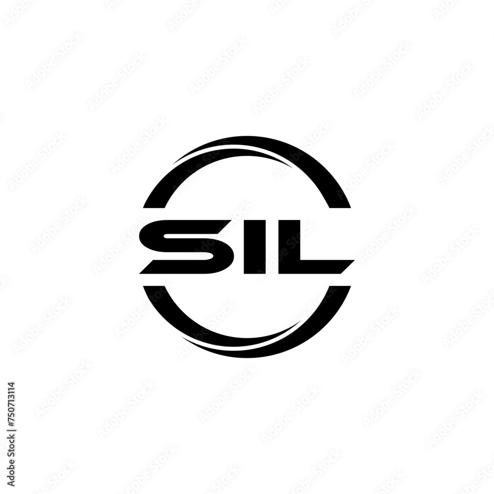 SIL letter logo design with white background in illustrator, cube logo ...