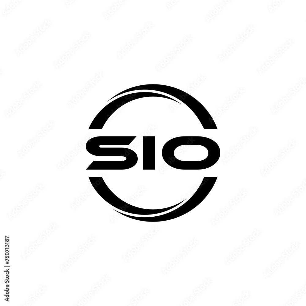 SIO letter logo design with white background in illustrator, cube logo ...