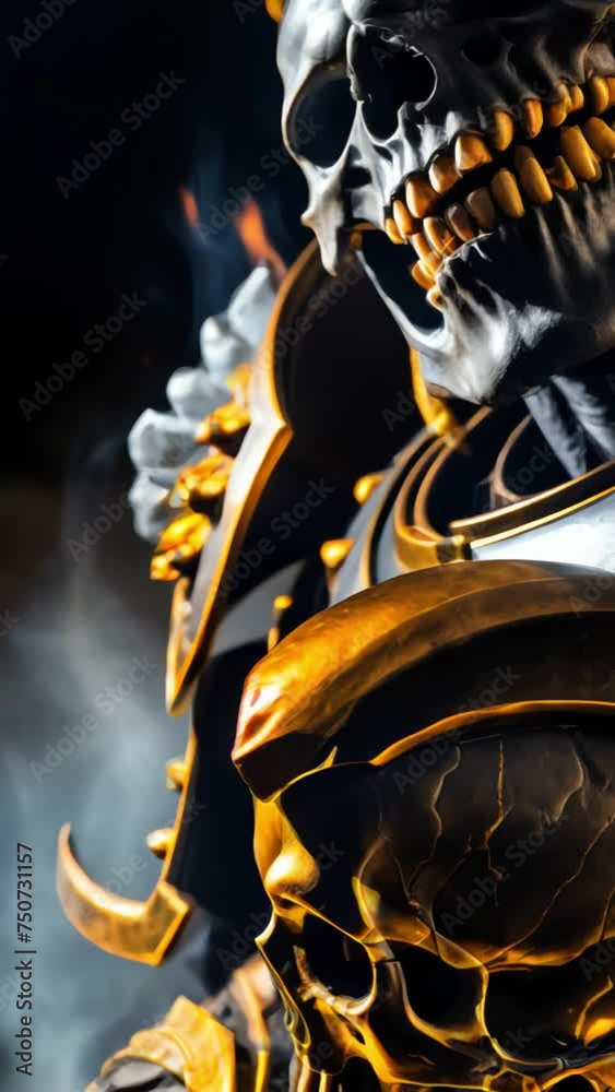 a potrait of the epic greek god hades, underworld, hell, skulls ...