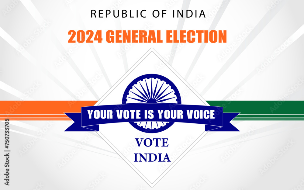 India election campaign banner for 2024 in triangle shape, India ...