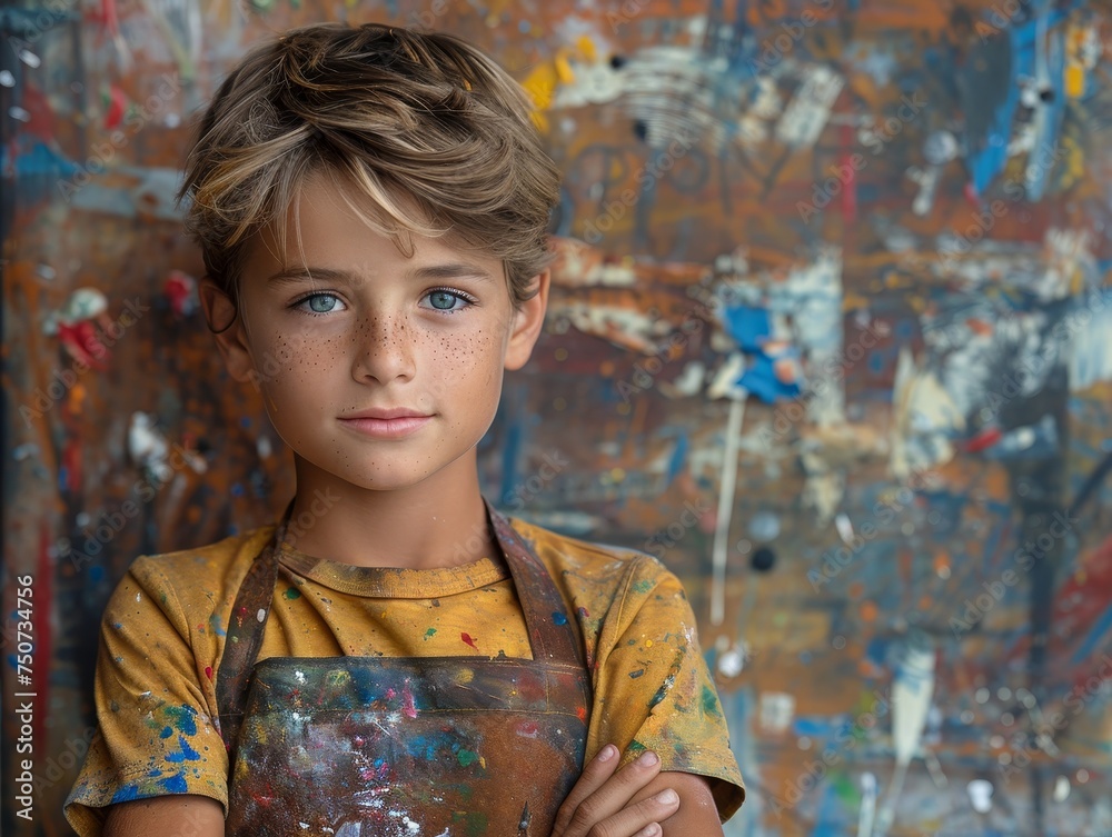 Teenage Artist, editorial photography - A young artist in a paint ...