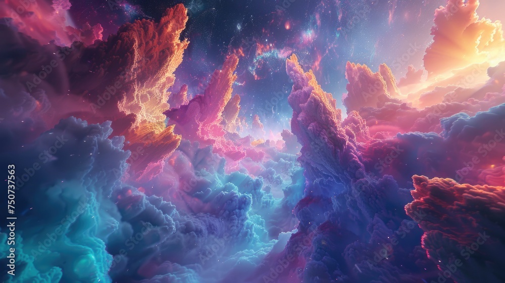 Abstract Space Odyssey: High-Resolution Art Installation Featuring ...