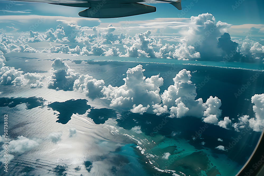 Mesmerizing aerial shots captured from a plane window, showcasing ...