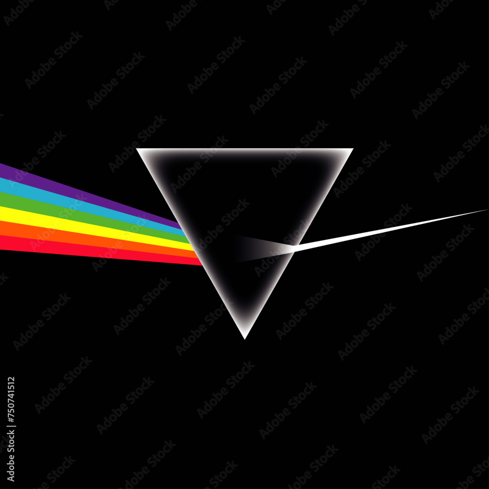 Vecteur Stock Dark side of the moon, Triangle, œil, œil, prisme ...