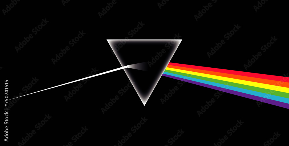 Dark side of the moon, Triangle, œil, œil, prisme, lumière, arc-en-ciel ...