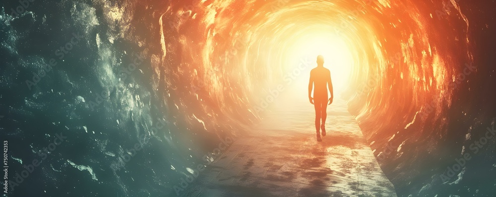 Embodied journey towards a transformative light: A diverse figure ...