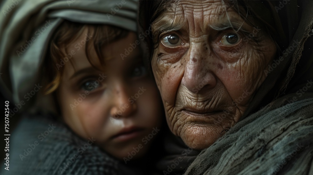 A poor Indian children and elderly Indian women are two very different ...