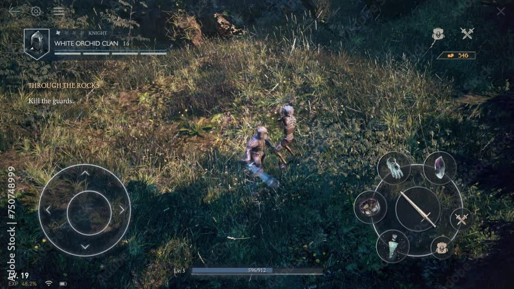 Vidéo Stock Suffering a mission defeat in the fantasy mobile game ...