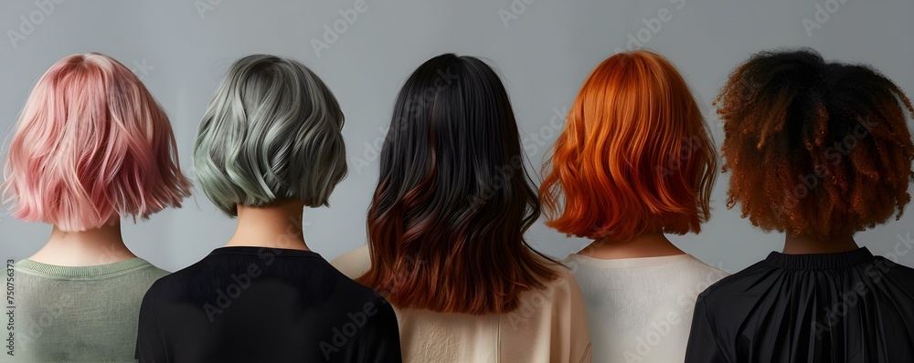 Various Styles of Textured Layered Bob Haircuts Highlighting Detailed ...