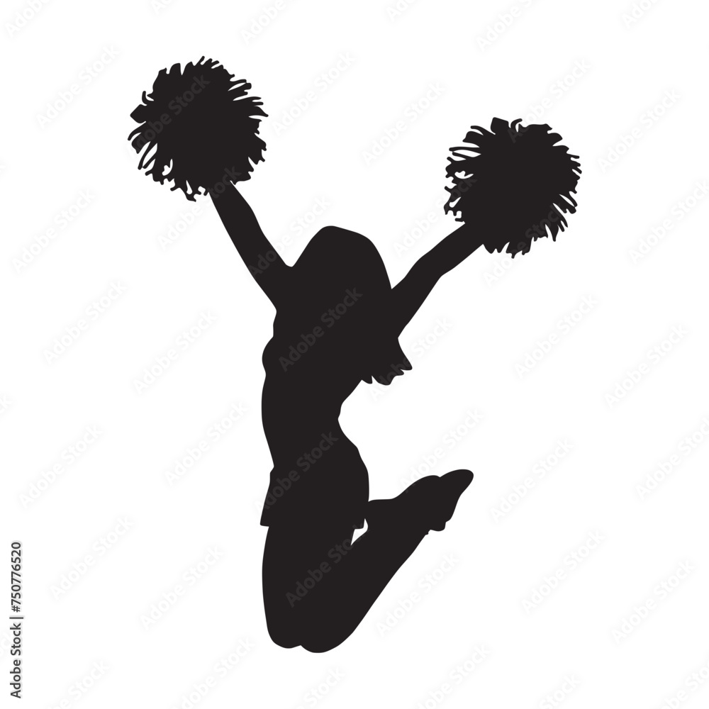Cheerleader Svg, Pom Pom Svg, Svg Eps Png Files for Cutting Machines ...