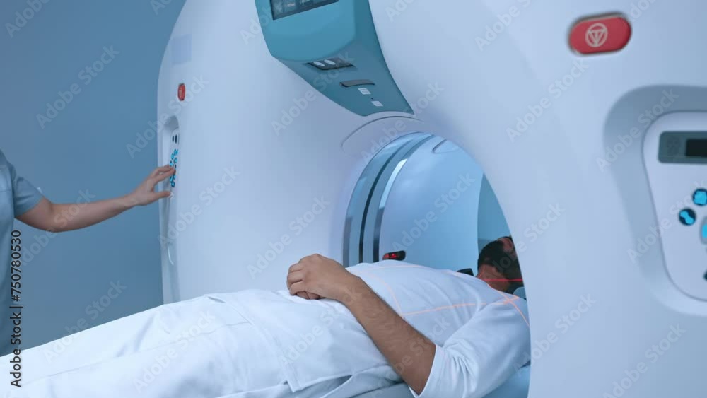 Medical equipment: computed tomography machine in diagnostic clinic ...