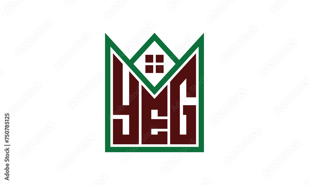 YEG initial letter real estate builders logo design vector ...
