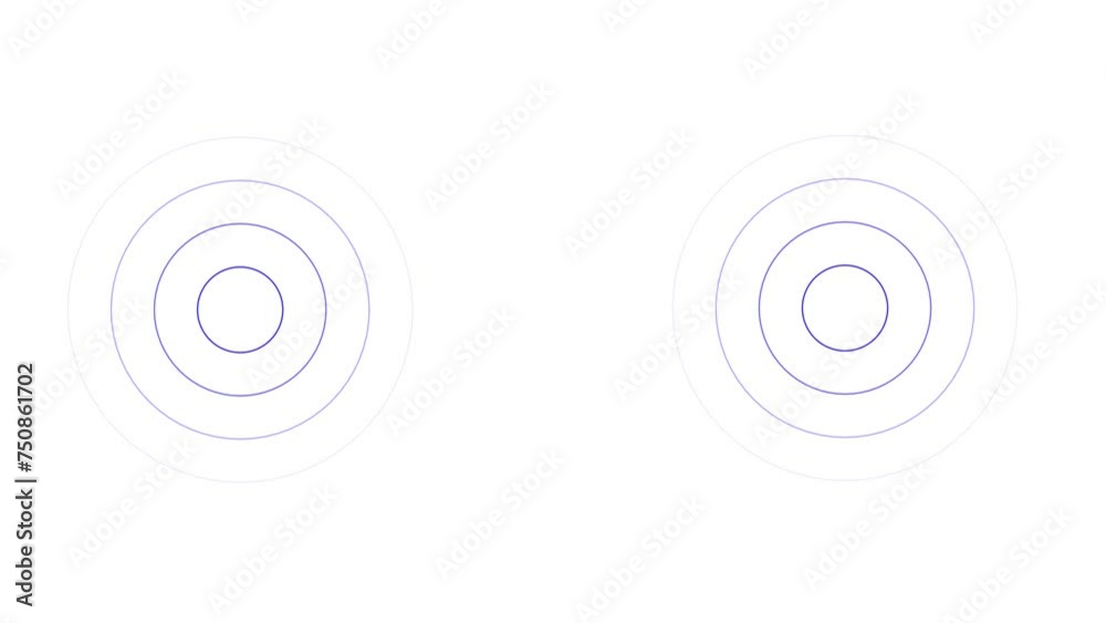 Radio wave signal animation, network tower produced wave signal ...