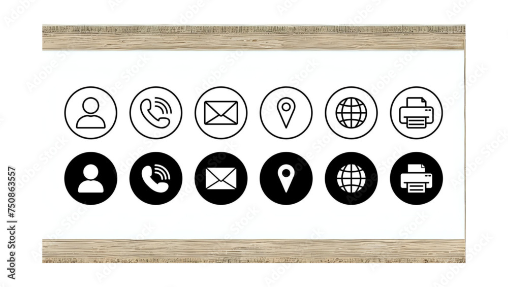 Complete Set of Online Contact Icons: Web Line and Silhouette Icons for ...