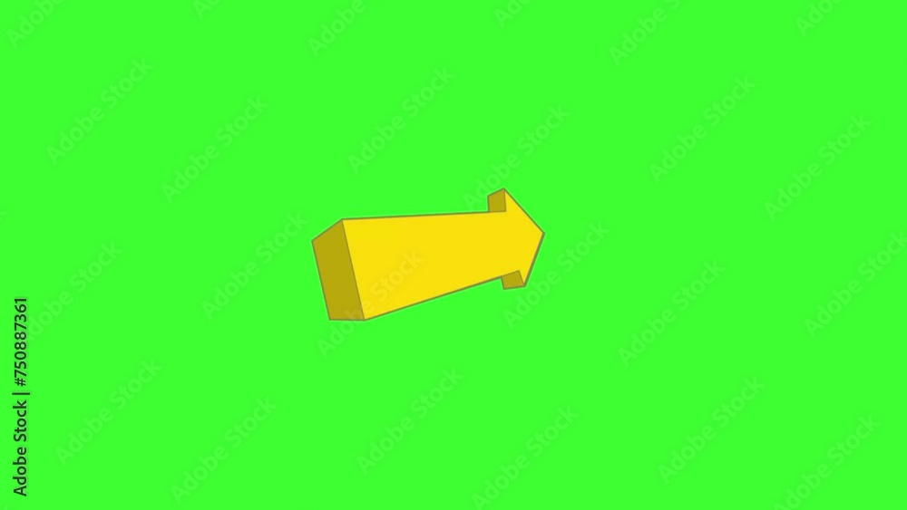 Arrow animation on a black background.4K video. Cartoon animation. High ...