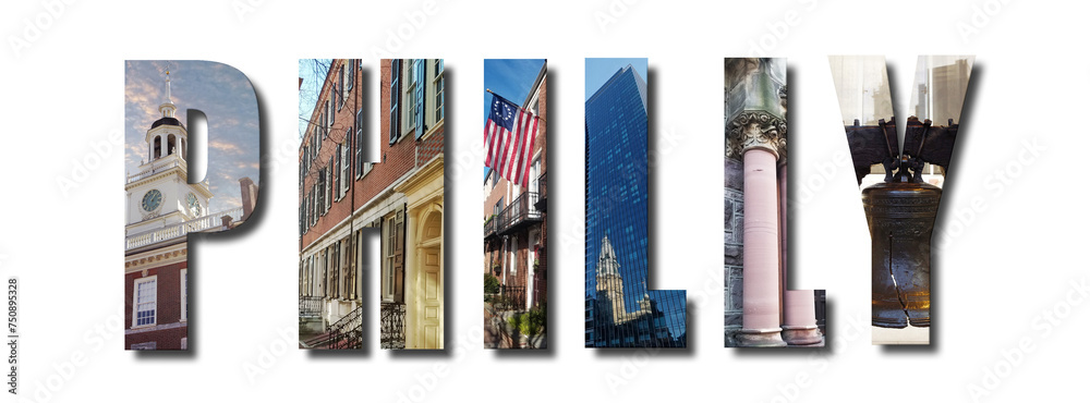 Banner Philly text collage of Philadelphia images from around the ...